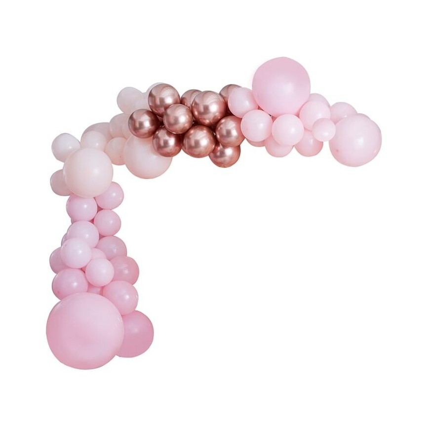 Luxe Pastel Pink & Rose Gold Balloon Arch Kit