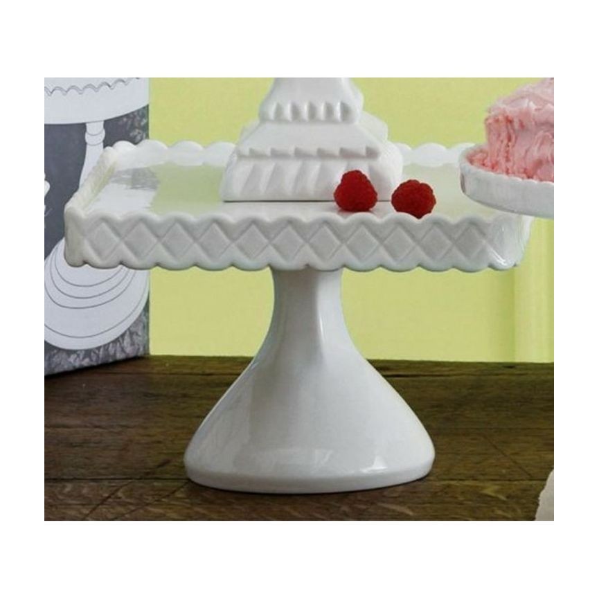 Square Porcelain Cake Stand